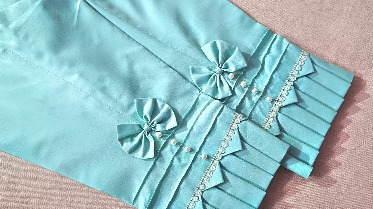 Trouser Pant का बिलकुल नया और खूबसूरत डिज़ाइन बनाएं | Trouser ke Design with Bow | Mzm tailor ...