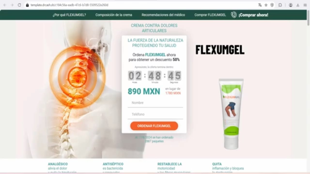 FLEXUMGEL (private)(Mexico) - CREMA CONTRA DOLORES ARTICULARES - YouTube