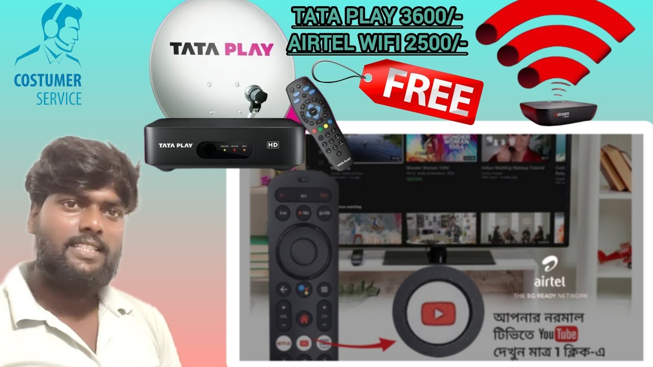 Tata play dish tv new connection offer and airtel wifi router New ...
