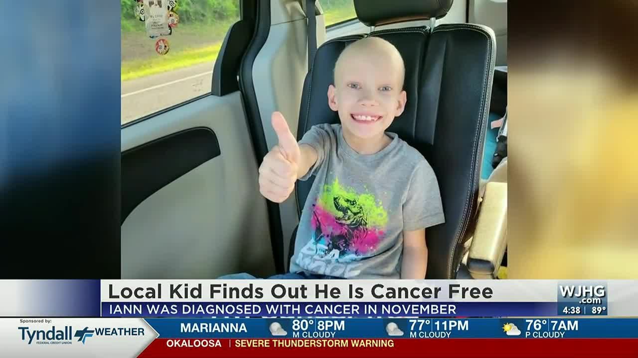 Local kid finds out he is cancer free - YouTube