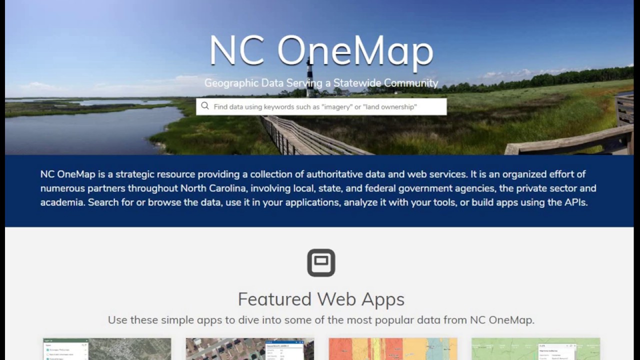 Overview of the NC OneMap Geospatial Portal - YouTube