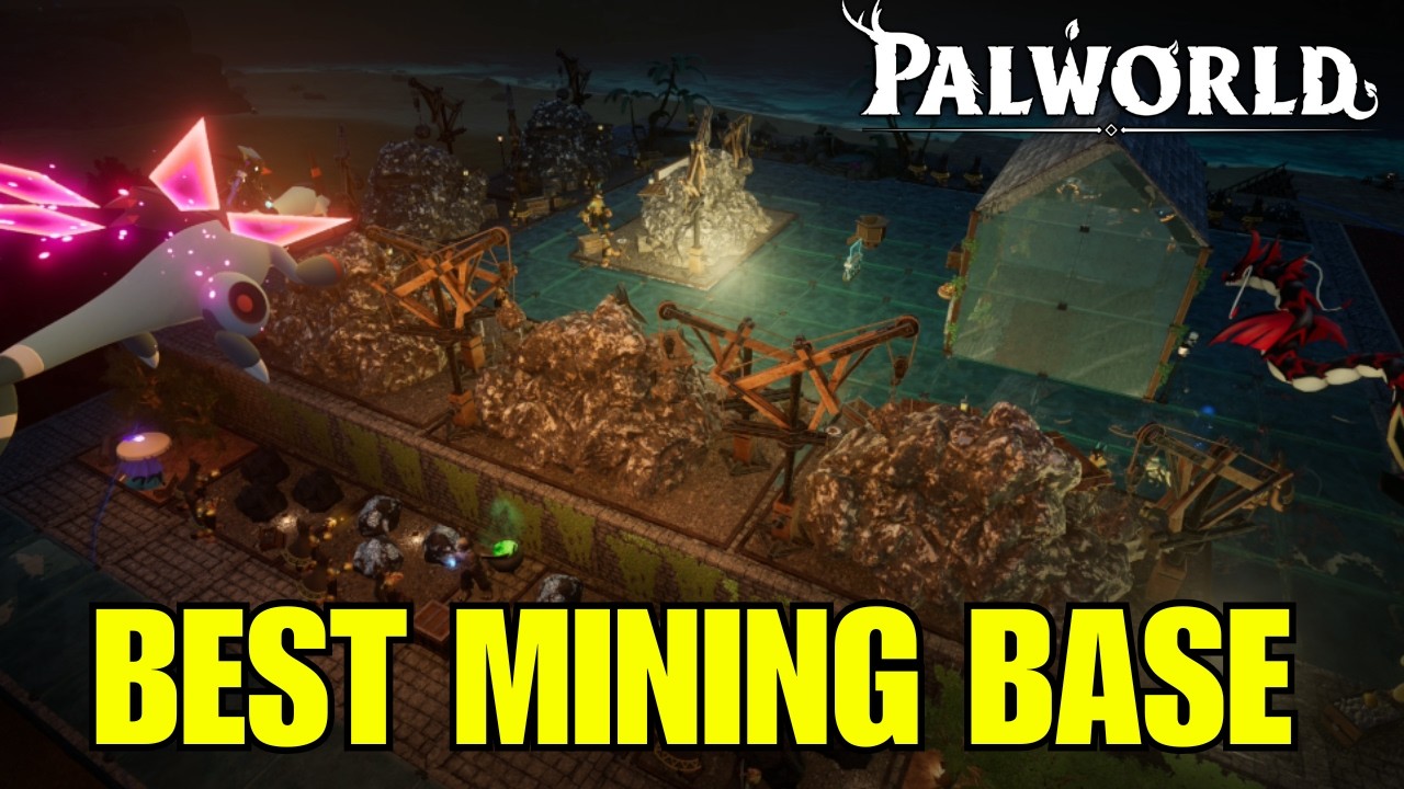 How to Build the BEST MINING Base in Palworld FOR THE NEW DLC (Includes ...