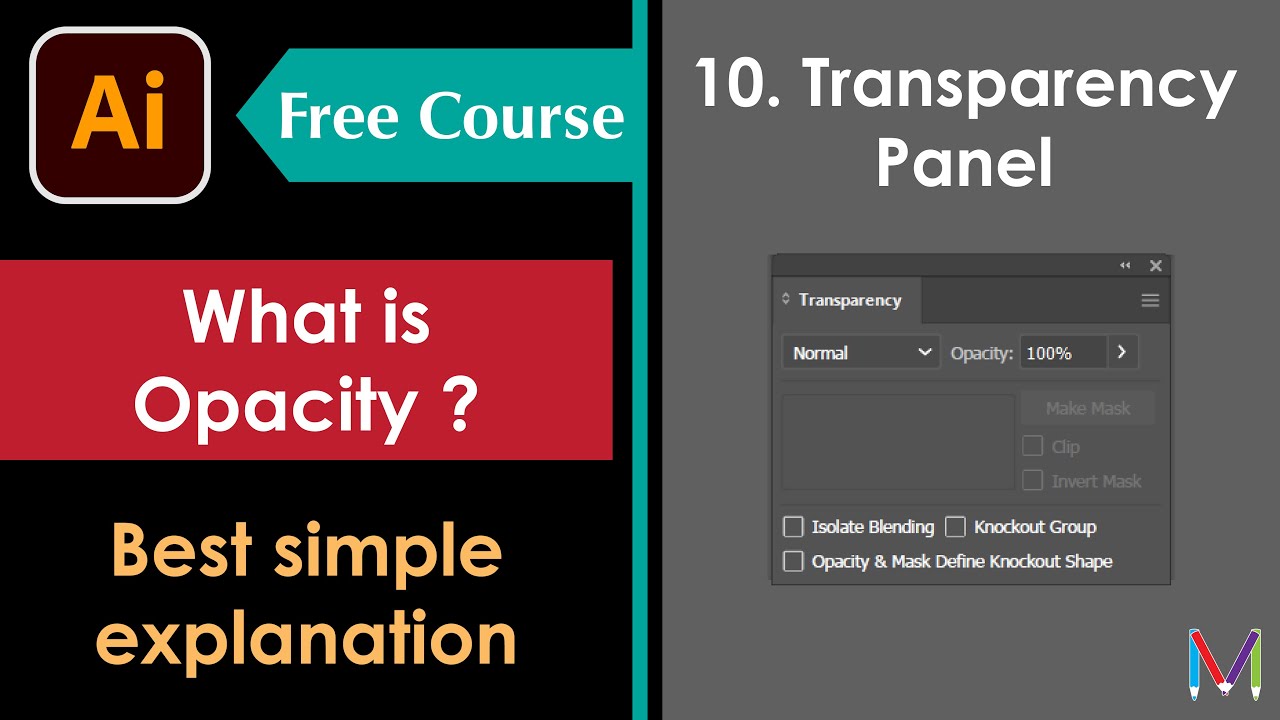 Transparency Panel Illustrator | What is Opacity | Adobe Illustrator ...