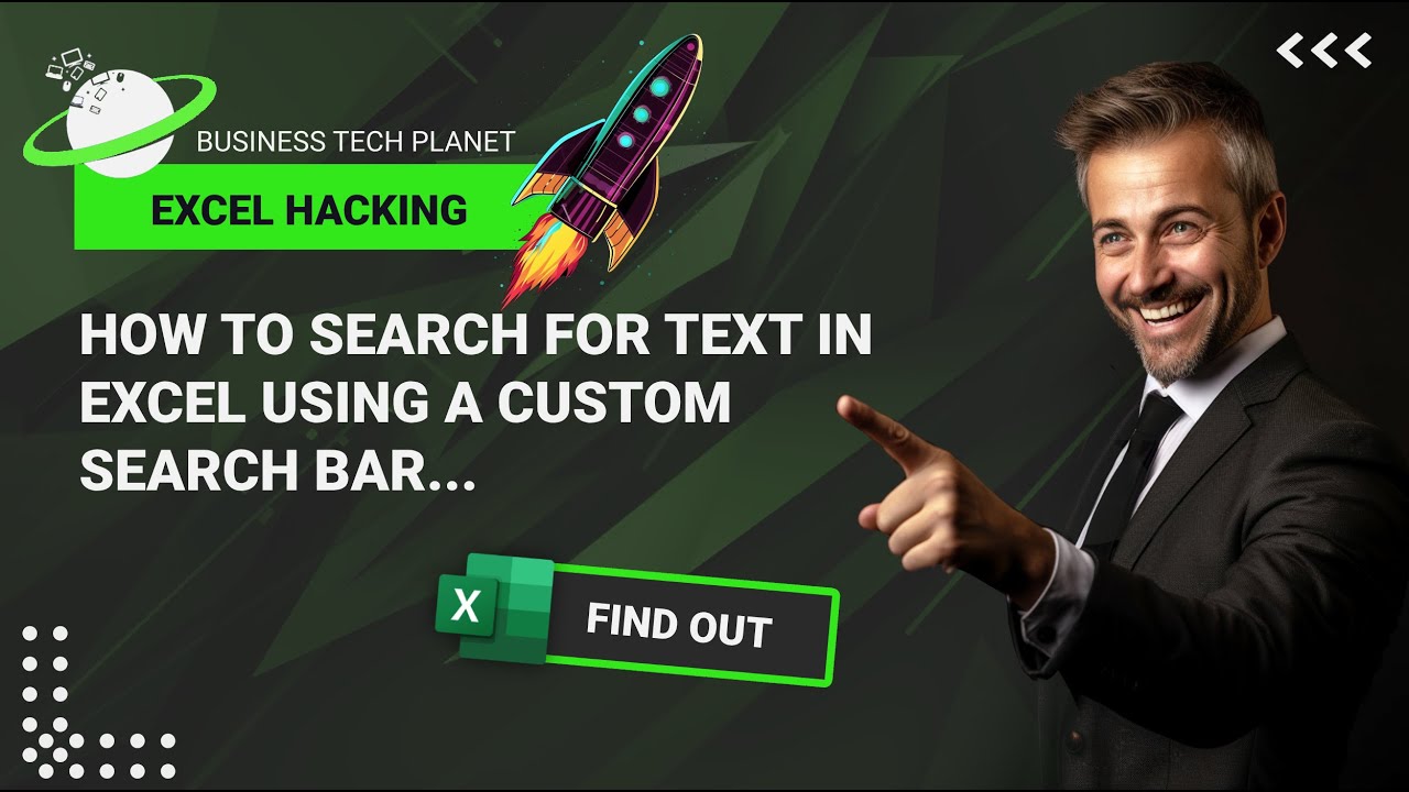 EXCEL HACKING: Find any text instantly with custom search bar - YouTube