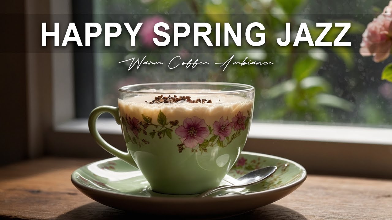 Happy Spring Jazz Music ☕ Warm Ambiance Bossa Nova Instrumental for ...