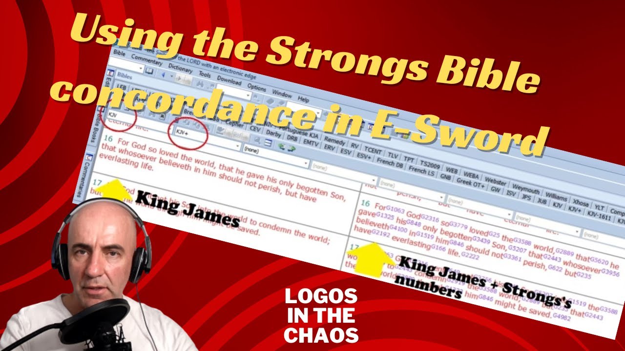 Using the Strongs Bible concordance in E Sword - YouTube