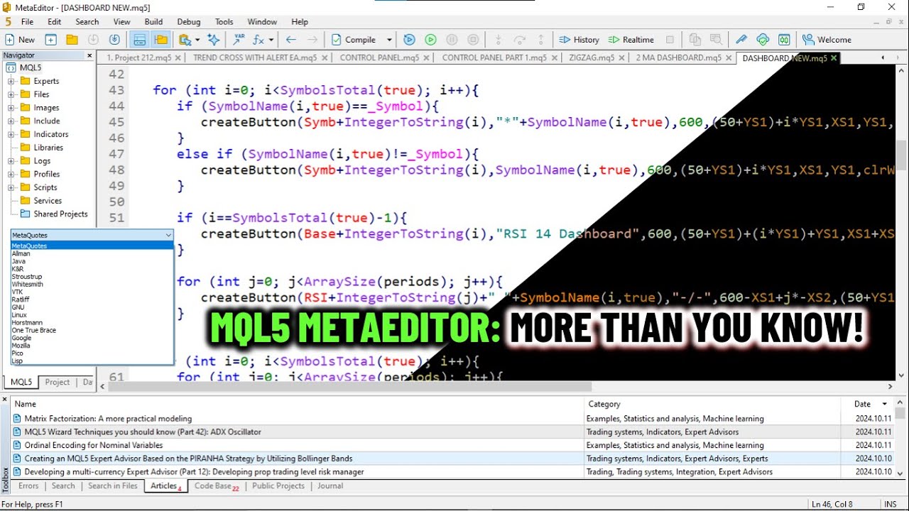 Mql5 Metaeditor Integrated Development Environment Ide🥵more Than We