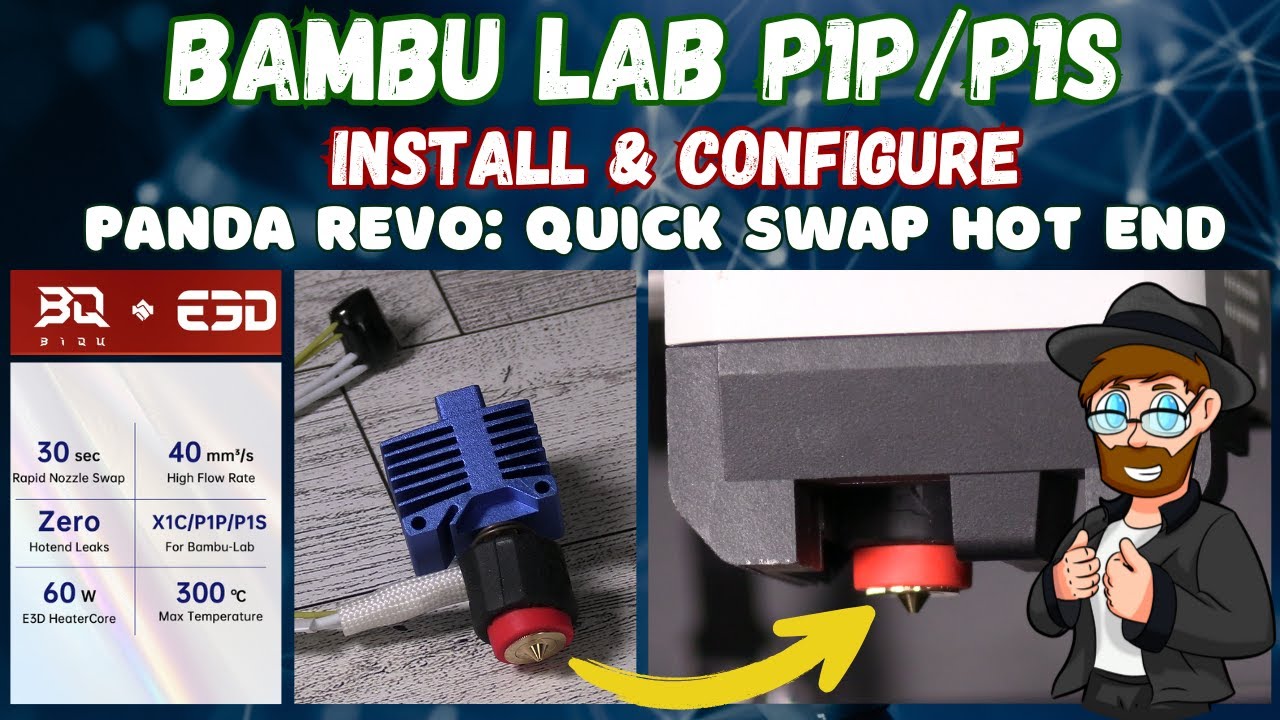 BiQu "PANDA REVO" with E3D Rapid Change Nozzle - INSTALL & CONFIG ...