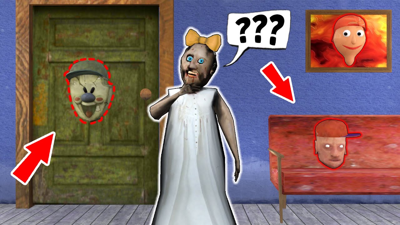 Extreme Hide and Seek with Granny, Ice Scream, Baldi - funny horror ...