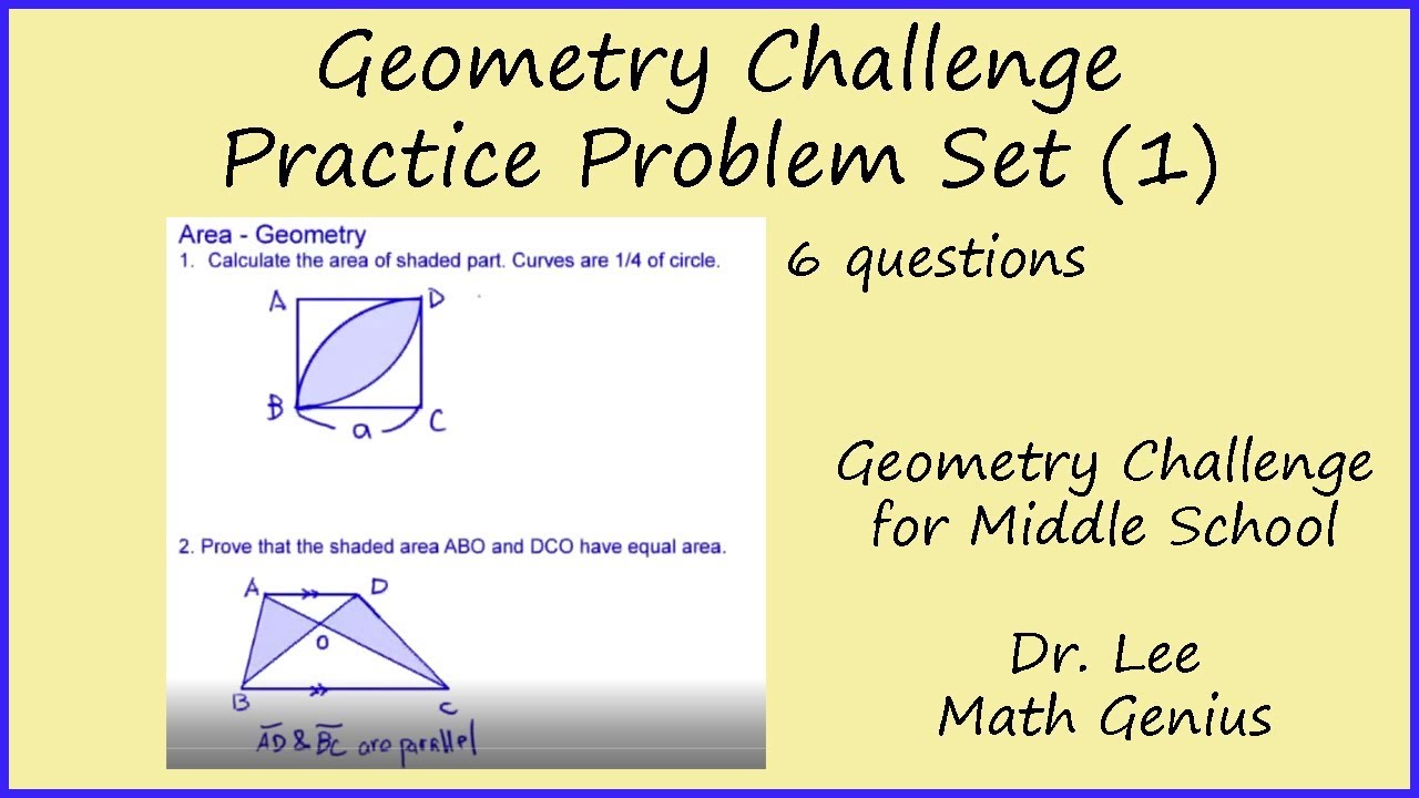 Geometry Challenge Questions for Middle School set (1) - YouTube