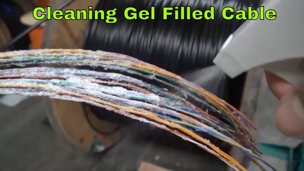 How to clean that Icky-pick gel off direct burial wire and cable - YouTube