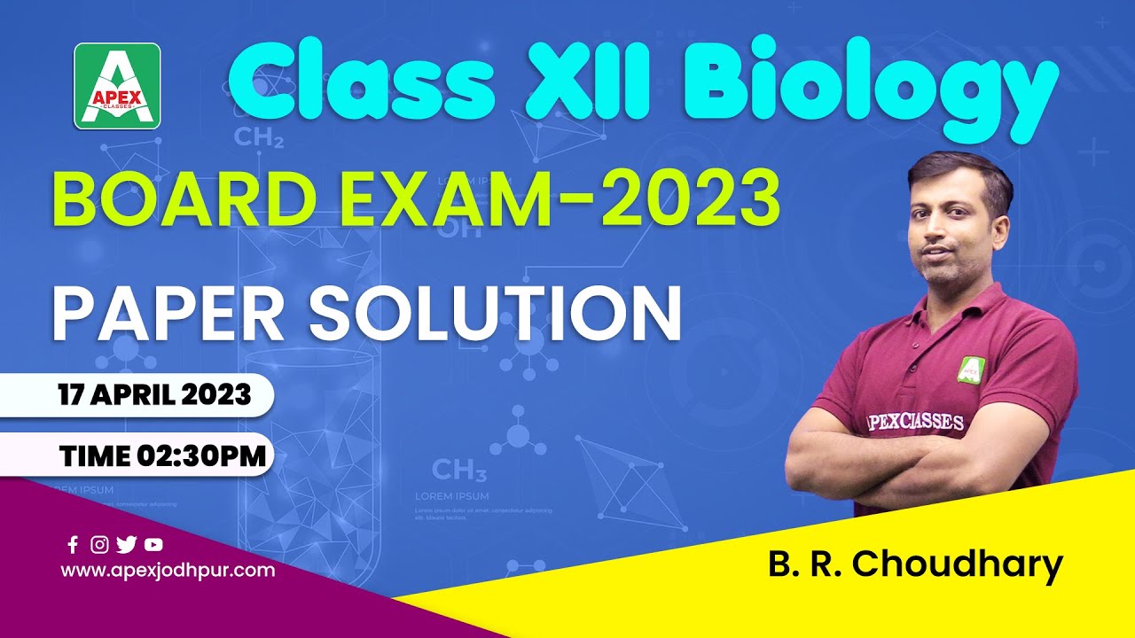 RBSE Class 12 Biology Paper 2023 | Rajasthan Board Exam | Class 12 ...