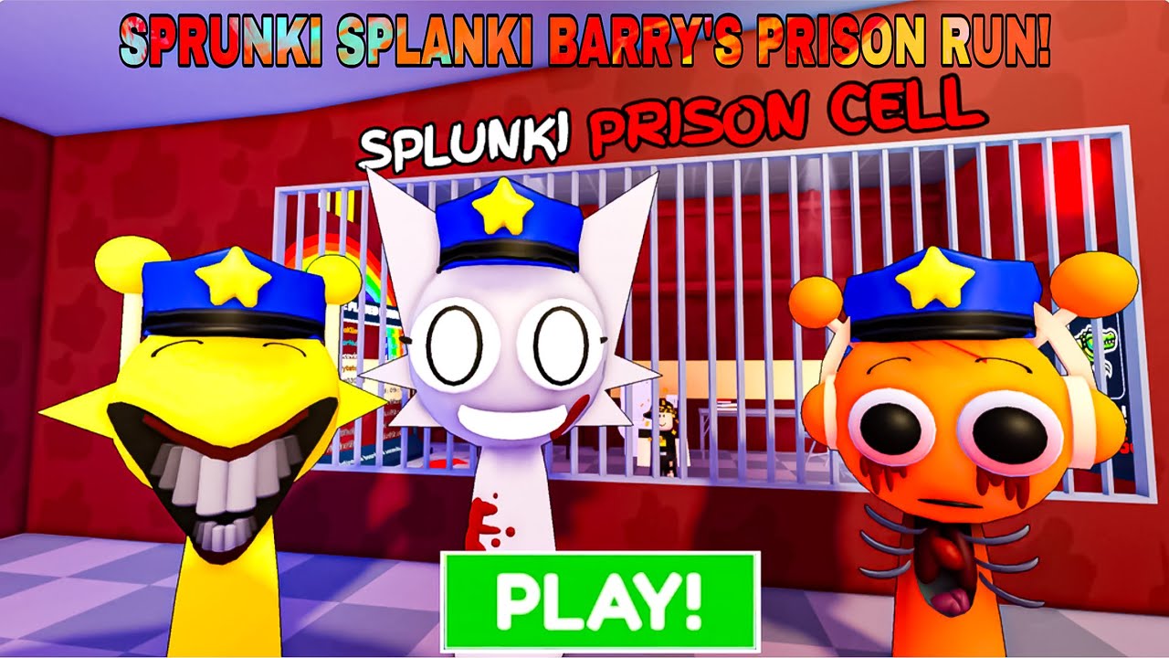 WOW 😲 SPRUNKI SPLANKI BARRY'S PRISON RUN! (Obby) Roblox Walkthrough ...