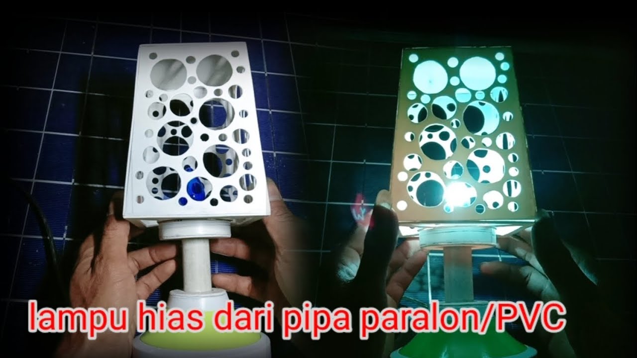 DIY dekorasi lampu hias dari pipa PVC - YouTube