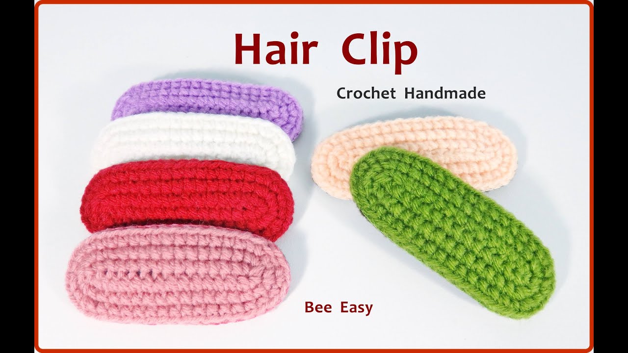 Hair Clip Crochet - YouTube