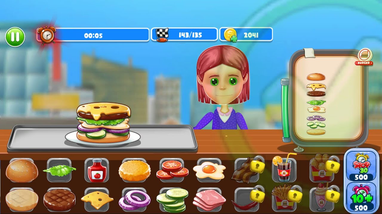 Fun Burger Maker game, Restaurant game, Fun Burger Maker level 36 - 45 ...