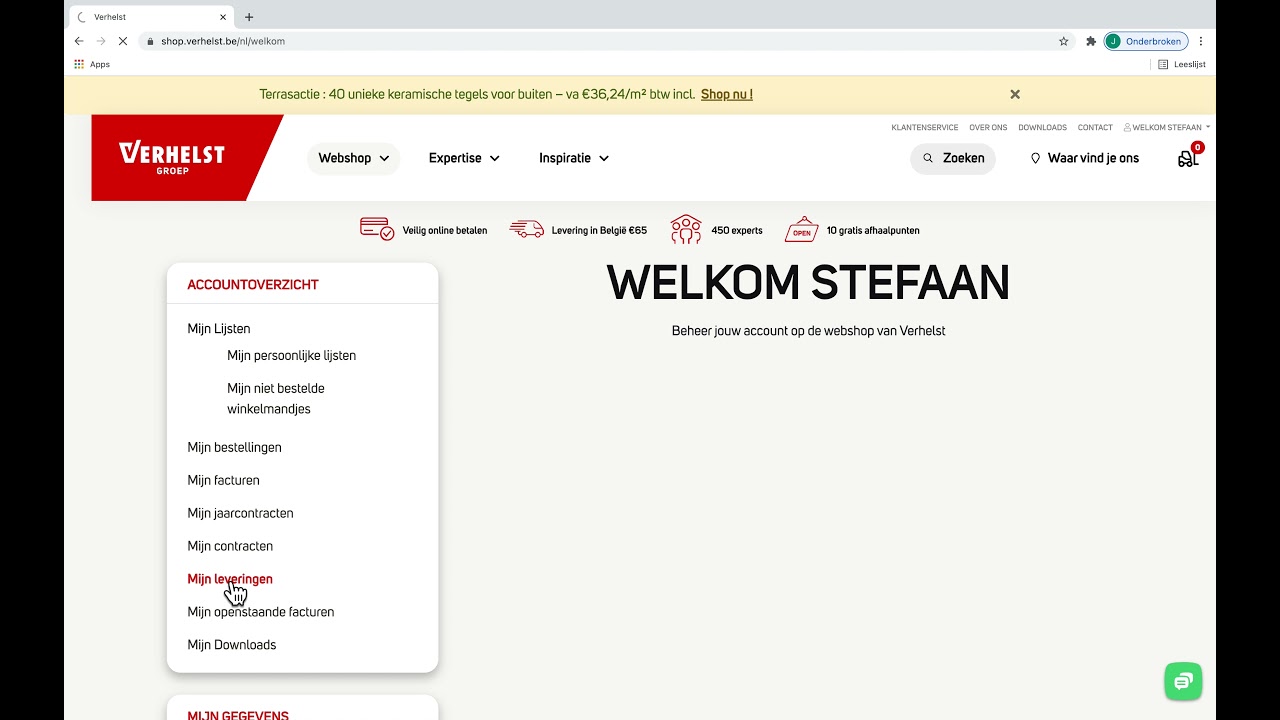 Hoe vind ik mijn factuur adhv een leveringsbon ? shop.verhelst.be - YouTube
