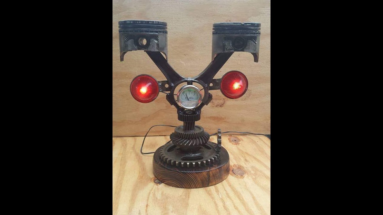 Metal Sculpture Made From Engine Parts - YouTube