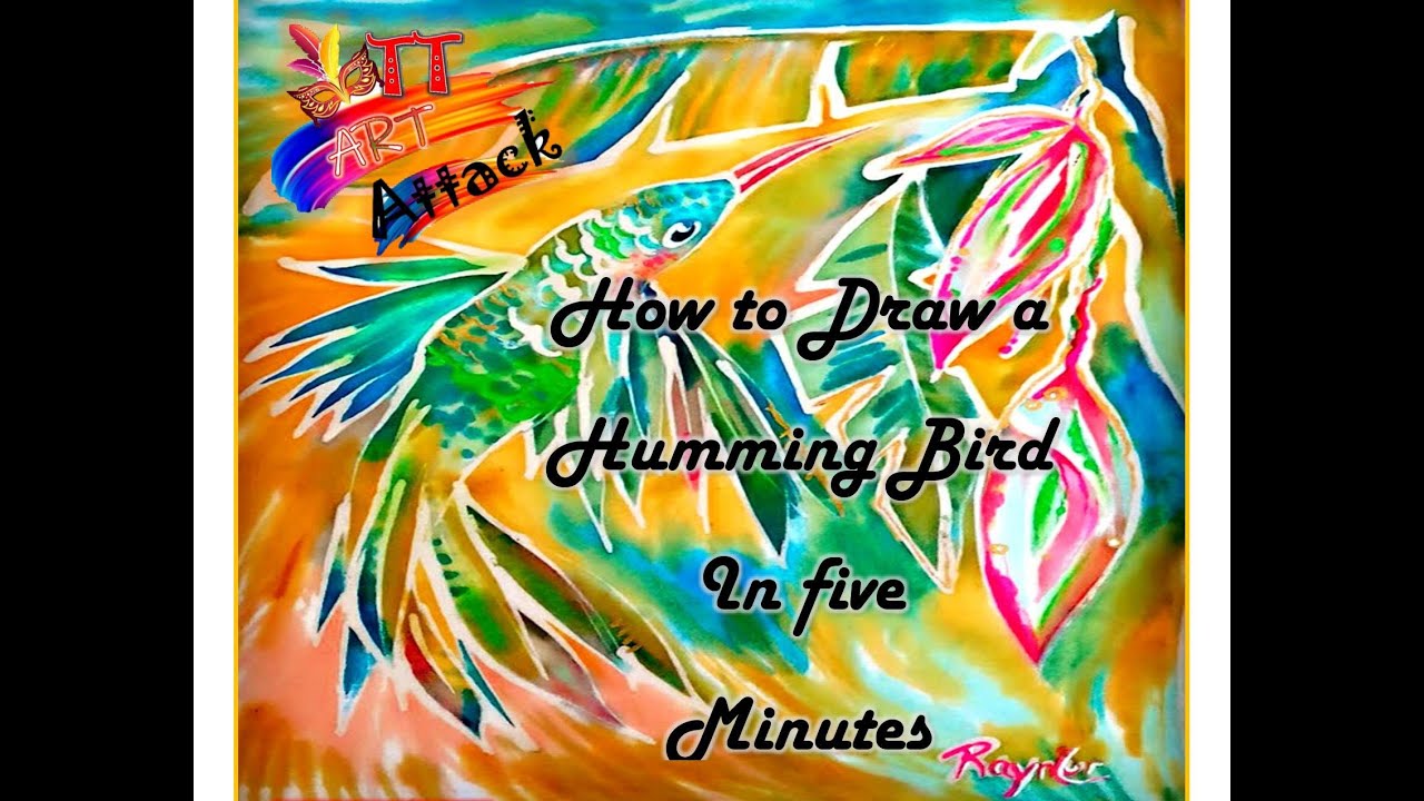 How to draw a Humming bird in five minutes - YouTube