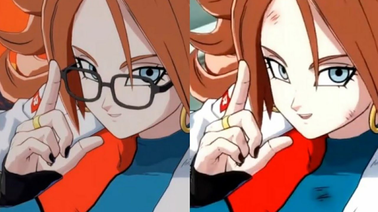 Dragon Ball Fighterz Android 21 Lab Coat Outro With & Without Glasses ...