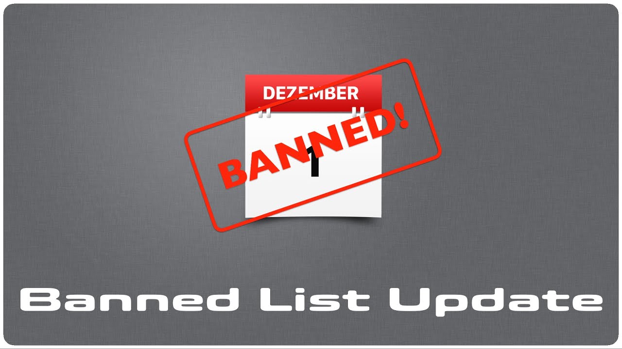 Die neue Banned List - TCG Dezember 2022 - YouTube