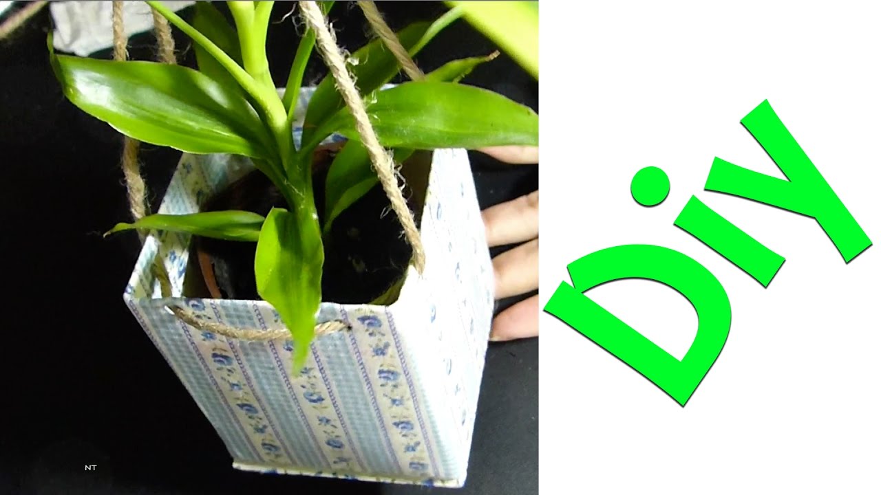 【DIY】Reciclaje Cómo hacer un Macetero de Cartón ? - YouTube