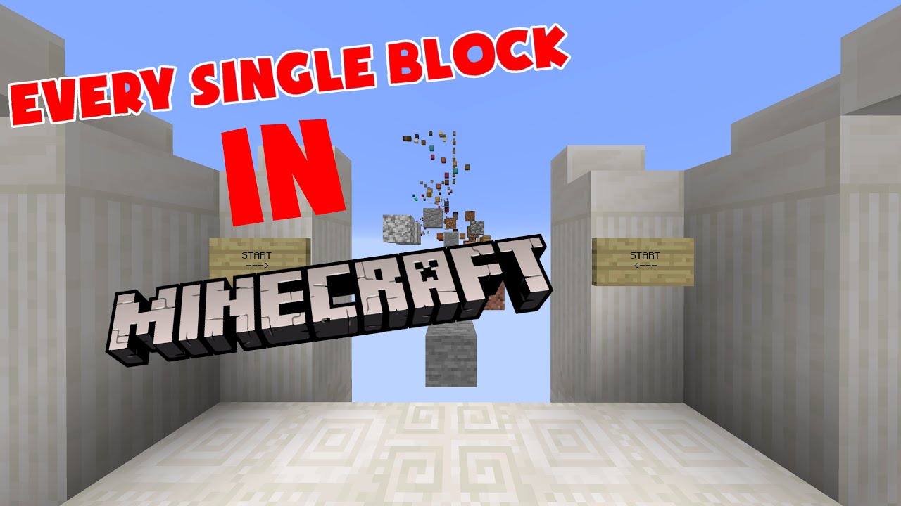 JUMPING OVER EVERY SINGLE MINECRAFT BLOCK.... - YouTube