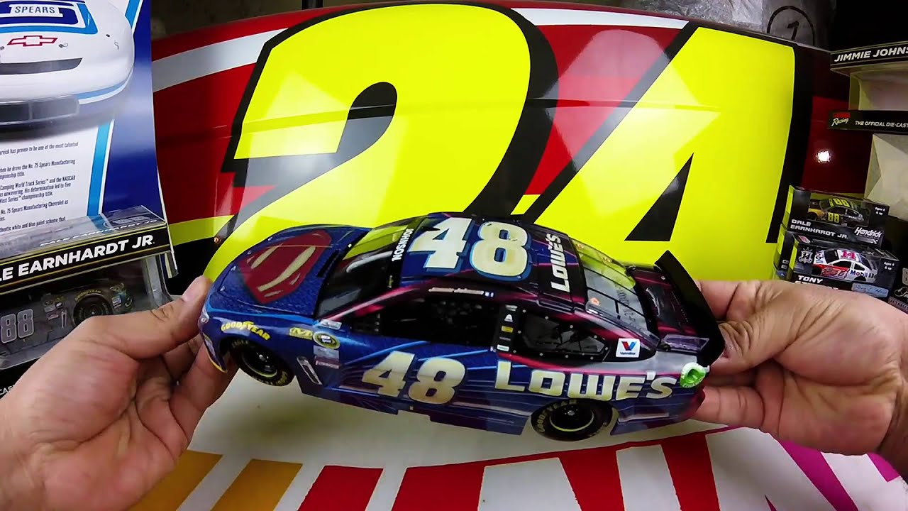 Unboxing the 2016 JImmie Johnson #48 Superman Special 1/24 NASCAR ...