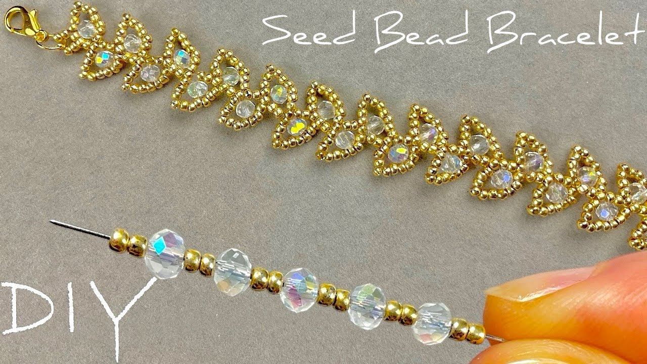Seed Bead Bracelet Tutorial: Leaf Bracelet | Beads Jewelry Making - YouTube