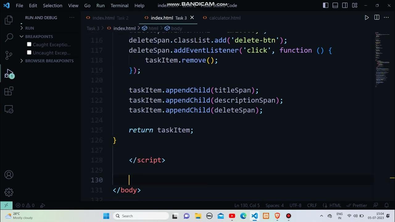 Intership | Oasis Infobyte | Level -2 Task -3 |Web Development | To-do-app - YouTube