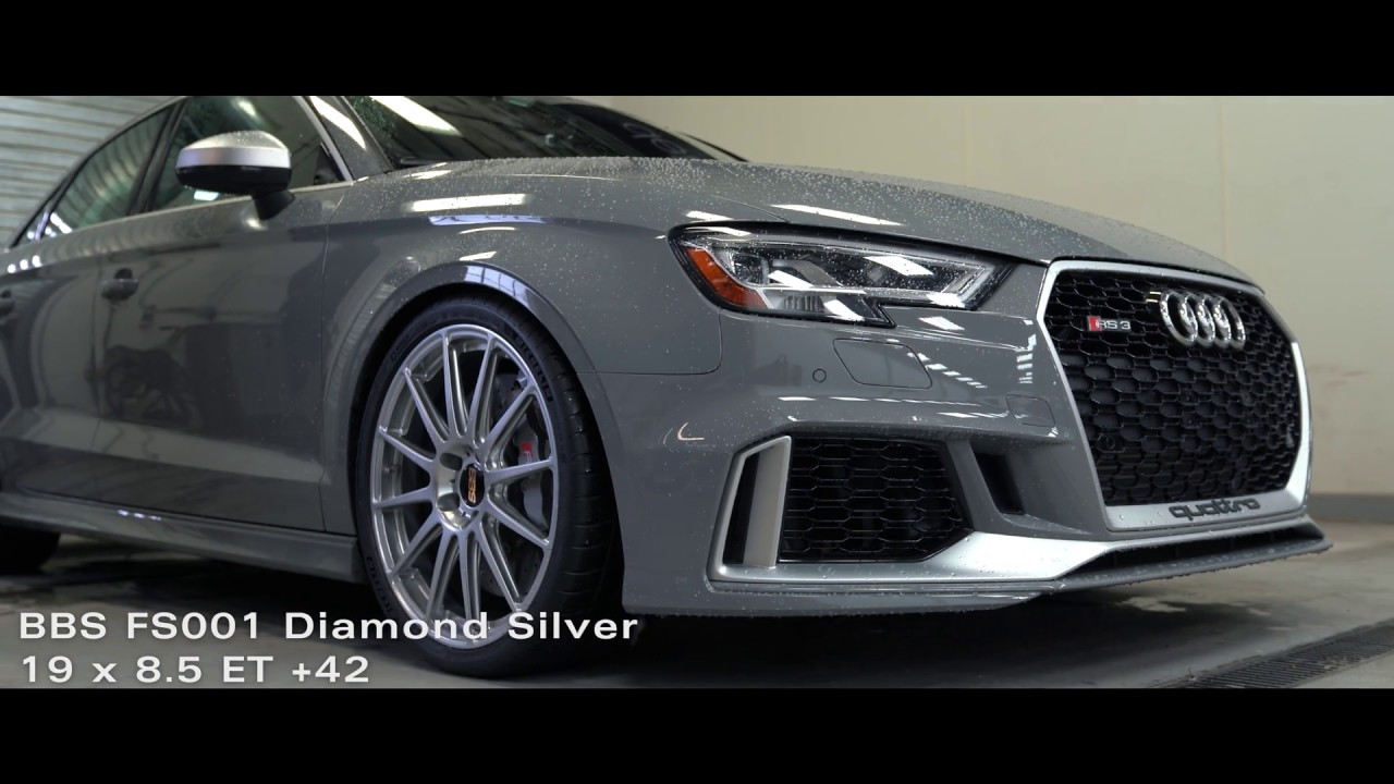 2018 Audi RS3 / Detailer's Domain / BBS FS in Diamond Silver - YouTube
