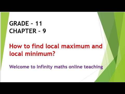 How to find local maximum and local minimum? #gratitude #grade 12 - YouTube