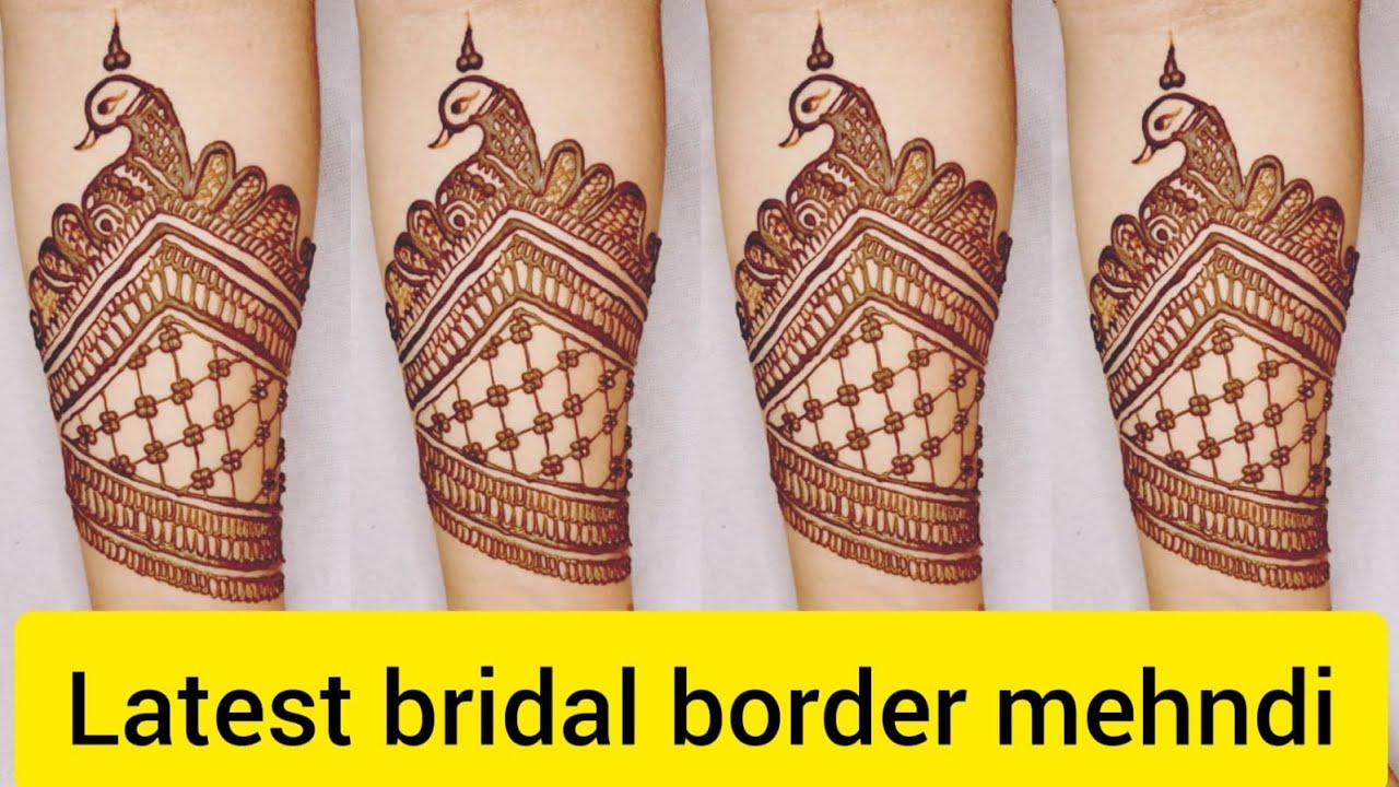 Latest bridal border mehndi||Easy mehndi||Tutorial mehndi #trending # ...
