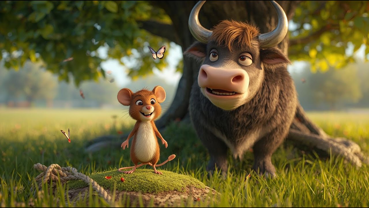 The Mouse and the Bull | Inspirational Animal Story for Kids | English ...