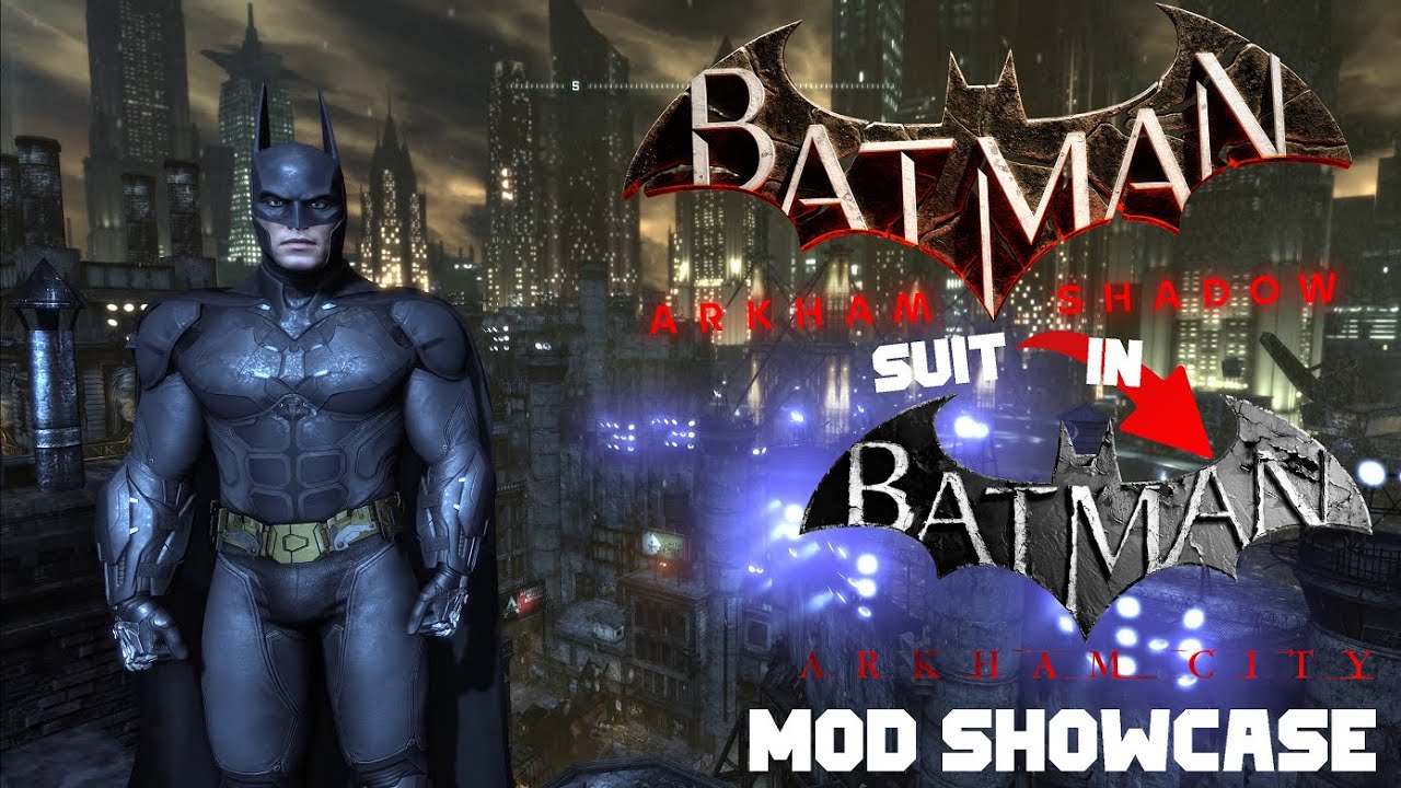 Batman Arkham Shadow Batsuit in Arkham City ! Skin MOD Showcase ...