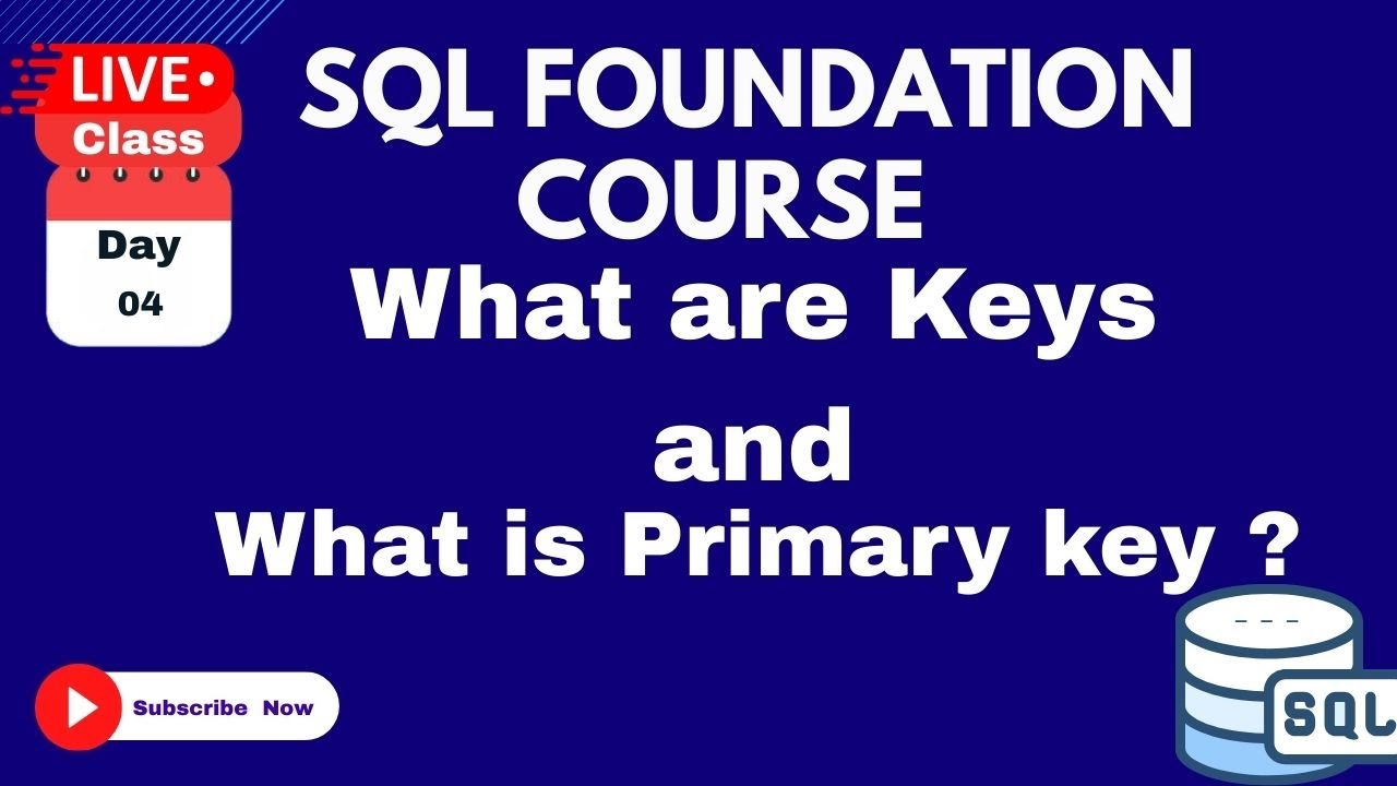 SQL Foundation Course Live Classes Day-4 - YouTube