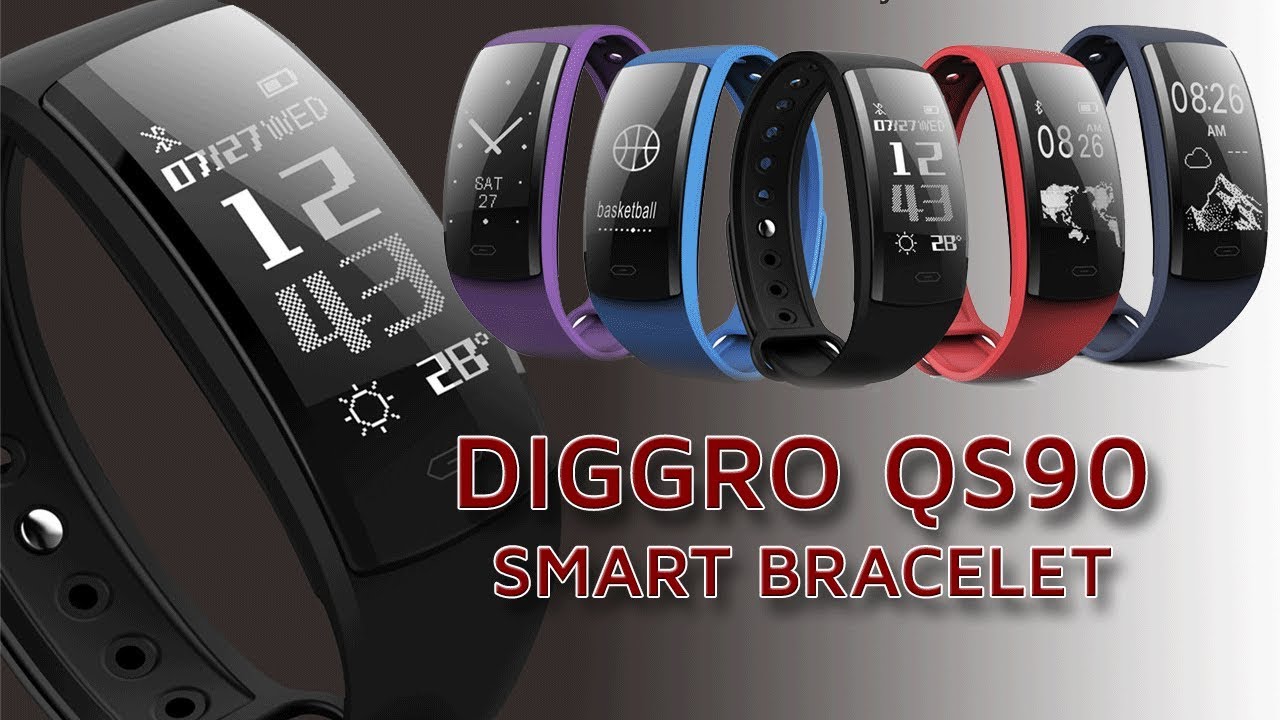 Diggro QS90 Smart Bracelete - YouTube