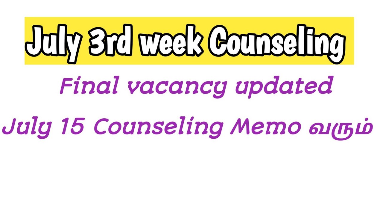Group 4 counseling Update July 3rd week Counseling Memo July 2nd week ...