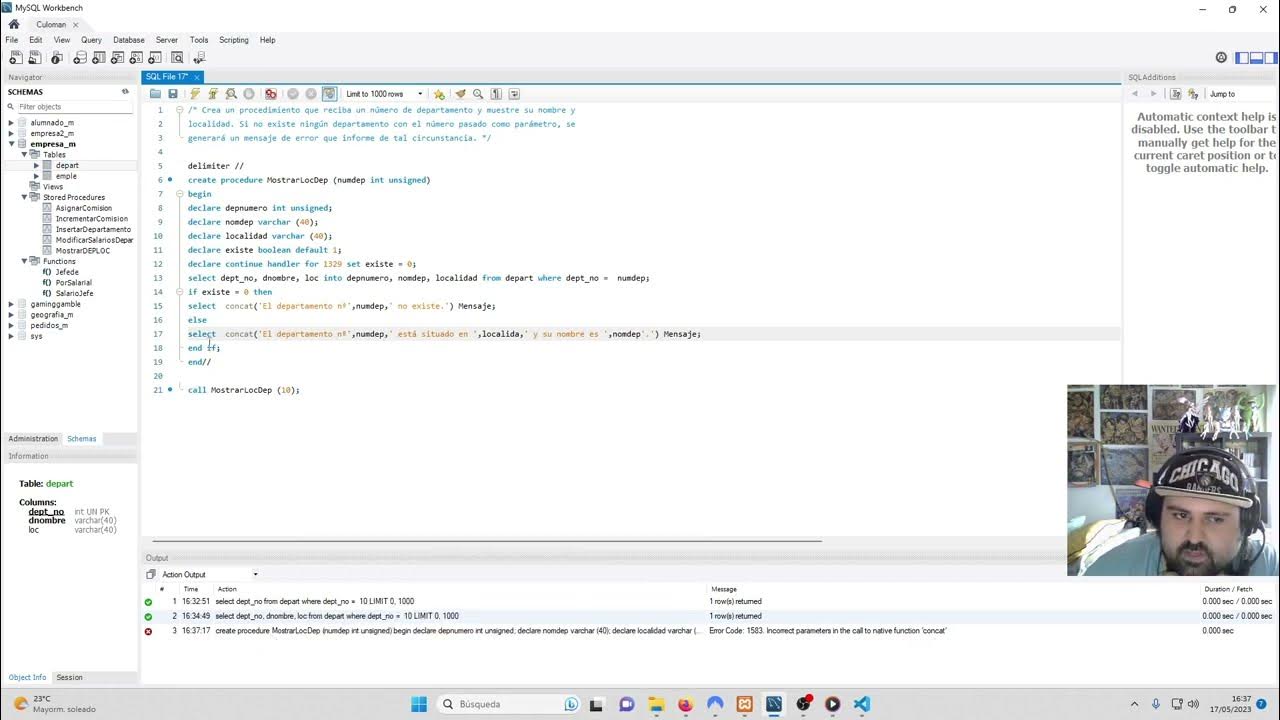Practicando Manejadores y Cursores en Base de Datos de MySQL - YouTube