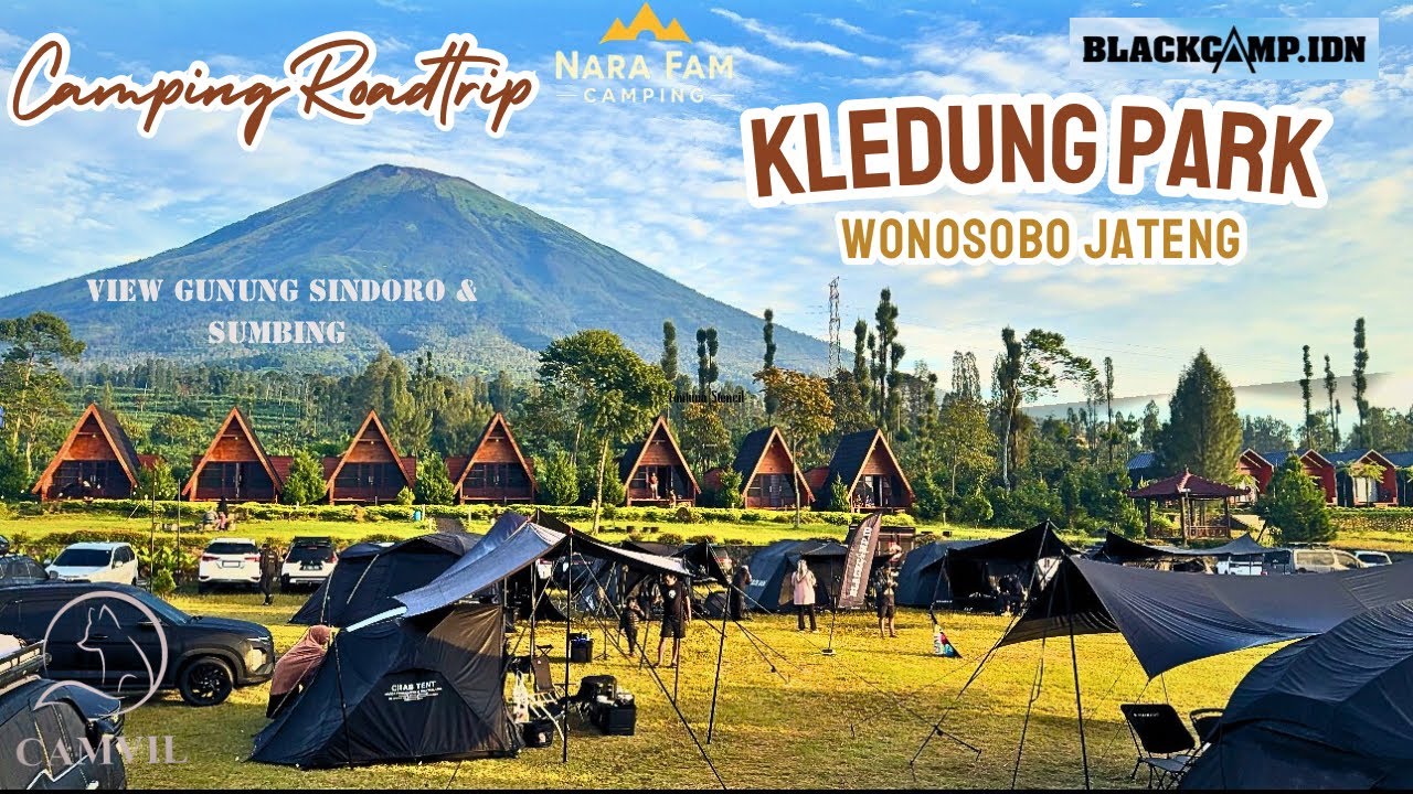 KLEDUNG PARK WONOSOBO camping ground view Gunung Sindoro Sumbing salah ...