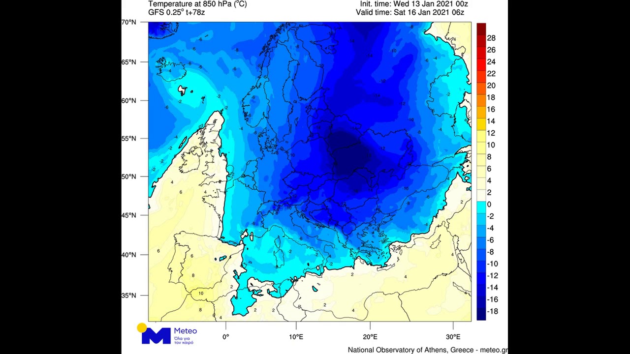Meteo.gr: Κακοκαιρία "Λέανδρος": η κίνηση των αερίων μαζών, 13-18/1/21 ...