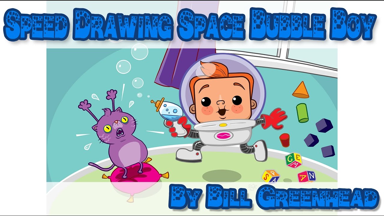 Speed Drawing Space Bubble Boy - YouTube