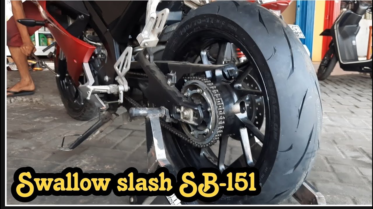 R15 pasang ban swallow Slash SB-151 130/70 ring 17 - YouTube