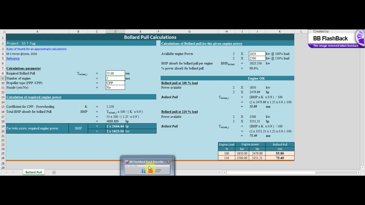 #Bollard #Pull #Calculations - YouTube