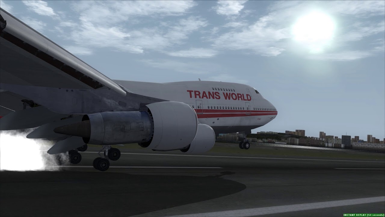 TWA 747-200 take off Hong Kong ++ FSX - YouTube