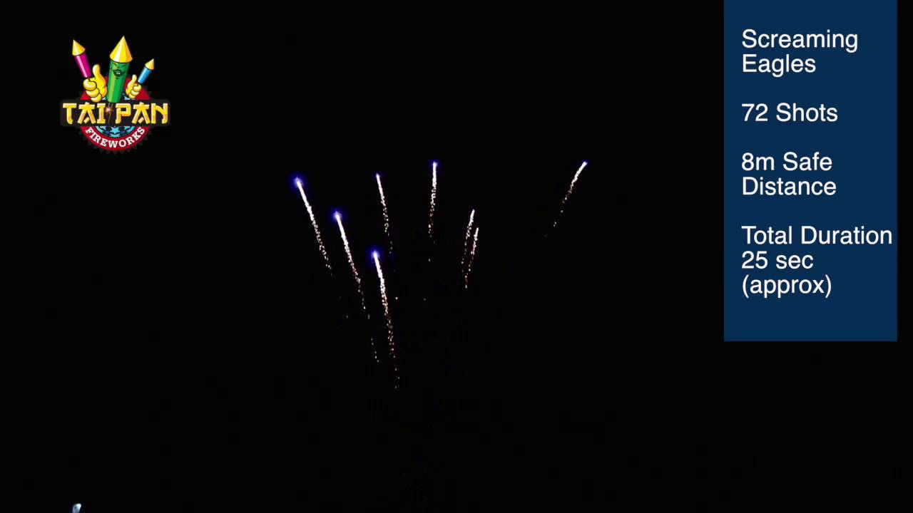 Absolute Fireworks - TF0515 Screaming Eagles 72 Shot Barrage - YouTube