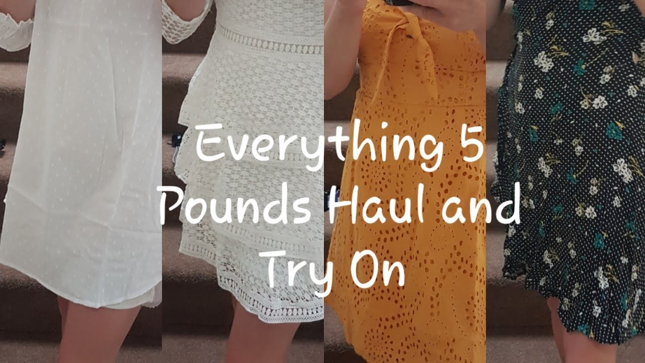 Everything 5 Pounds Haul and Try On | Affordable Fashion - YouTube