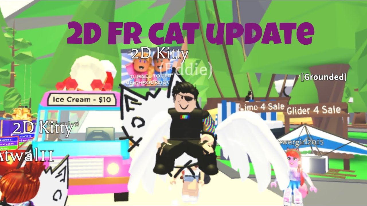 Adopt me April fools 2d kitty event out now!!! Free fly ride pet* - YouTube