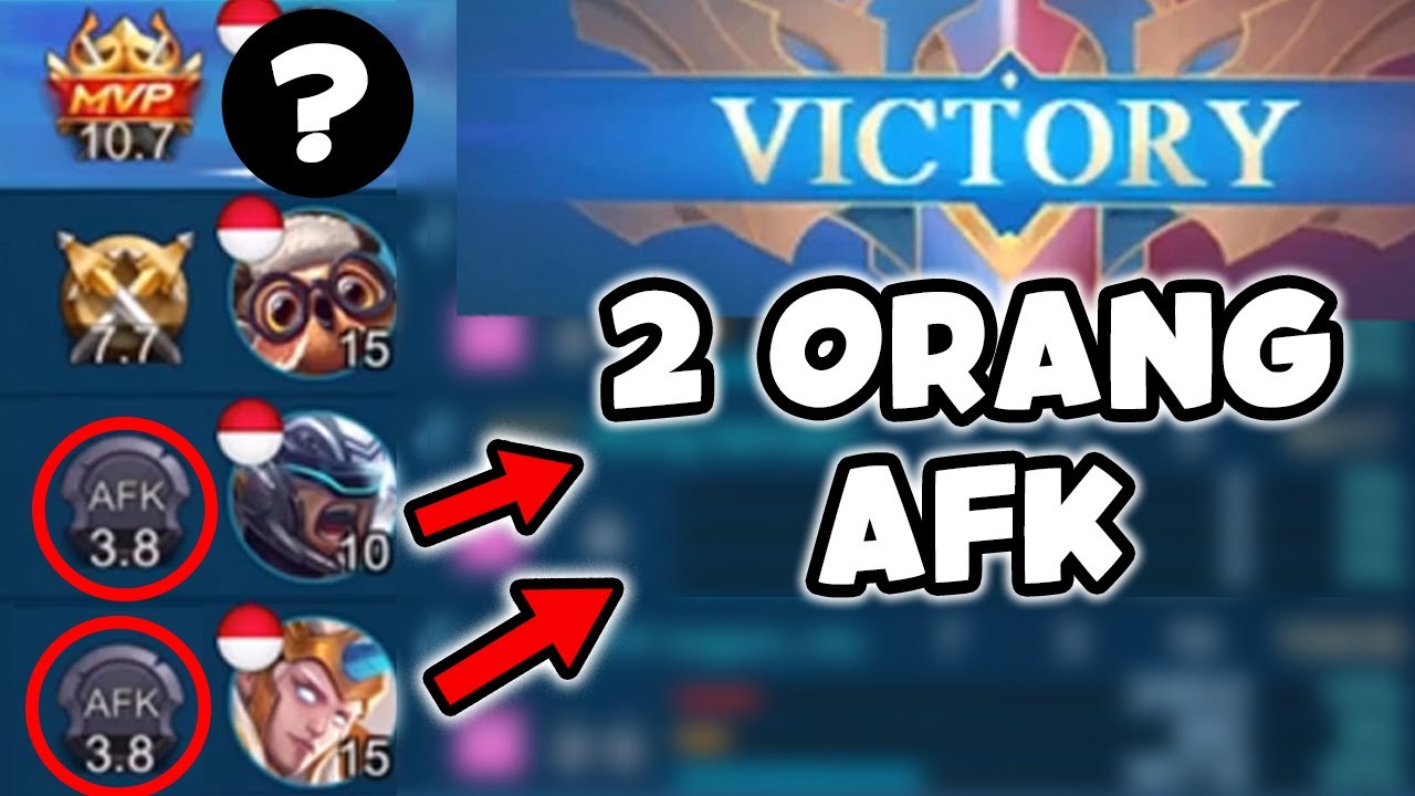 2 Orang Tim AFK Di Mythic, Bisa Menang - Mobile Legends - YouTube