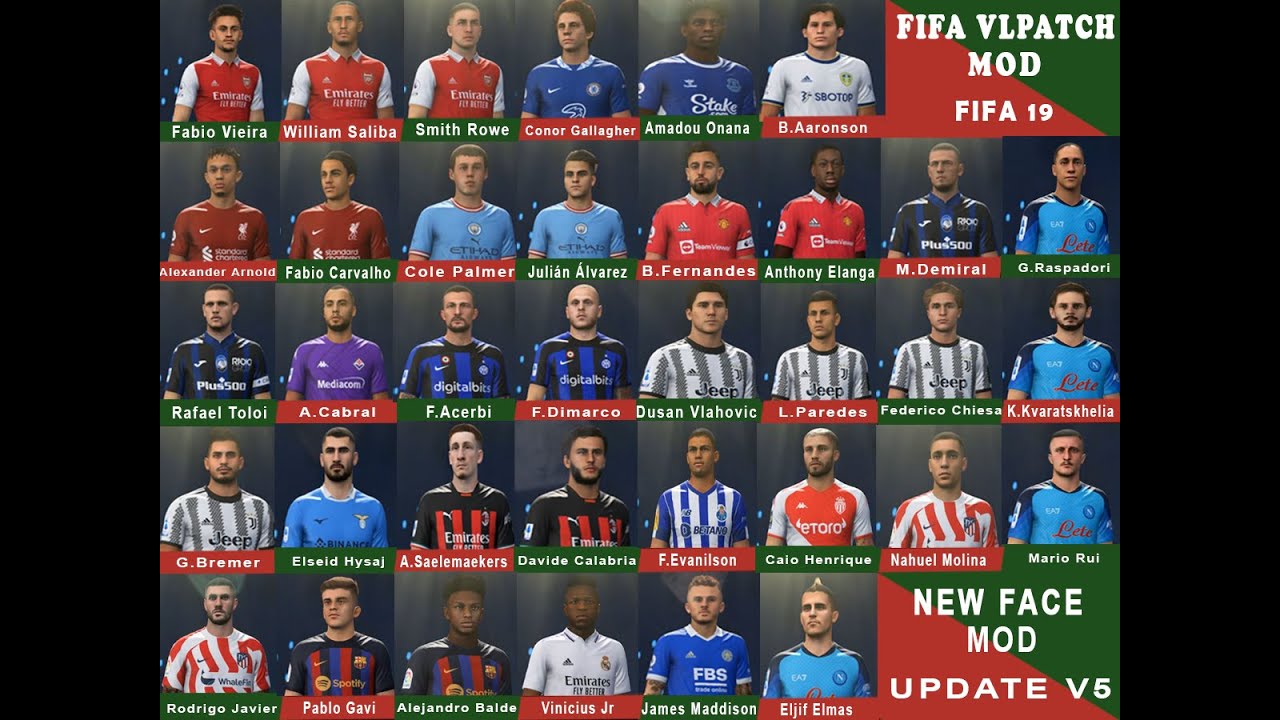 FIFA 19 | FACE UPDATE V5 - UPDATE 37 FACE PLAYERS | FIFA VLPATCH MOD - YouTube